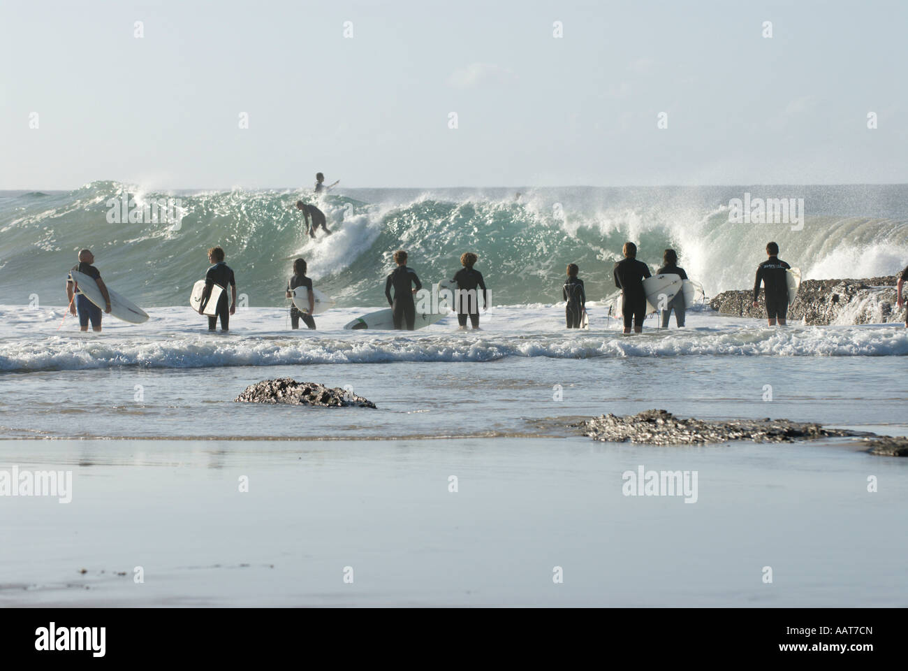 Surfing at Snapper Rocks/Superbank, Coolangatta, Gold Coast, Queensland ...