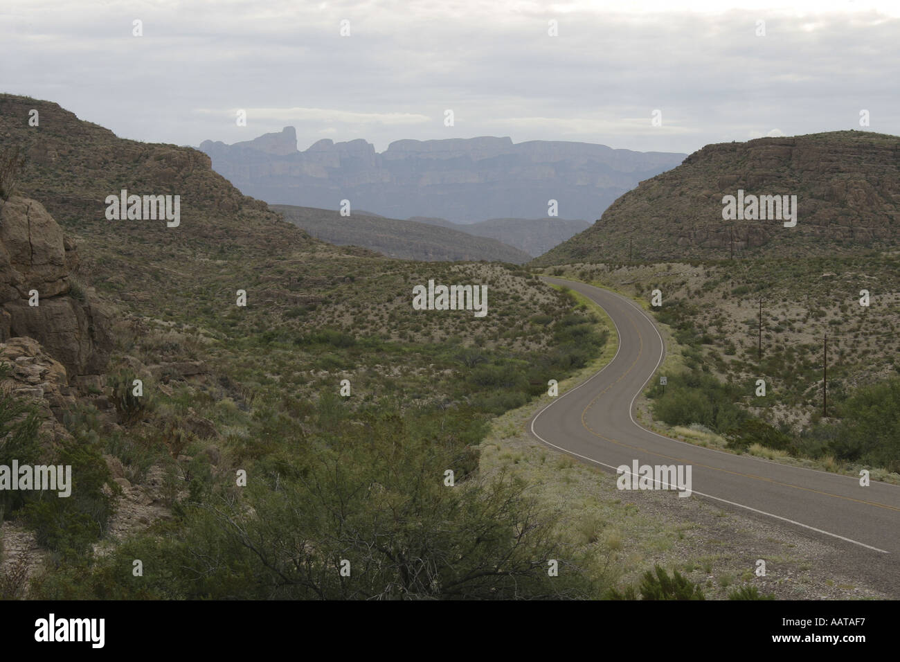 Road through the Chihuahuan desert Stock Photo - Alamy