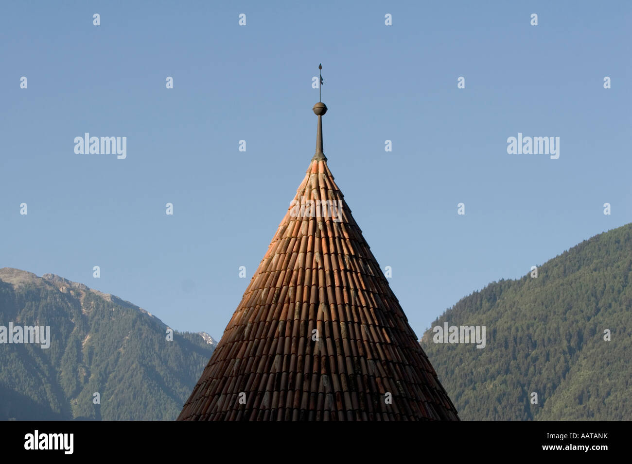Weather vane on a turret of Coldrano Castle, South Tyrol, Italy Stock ...