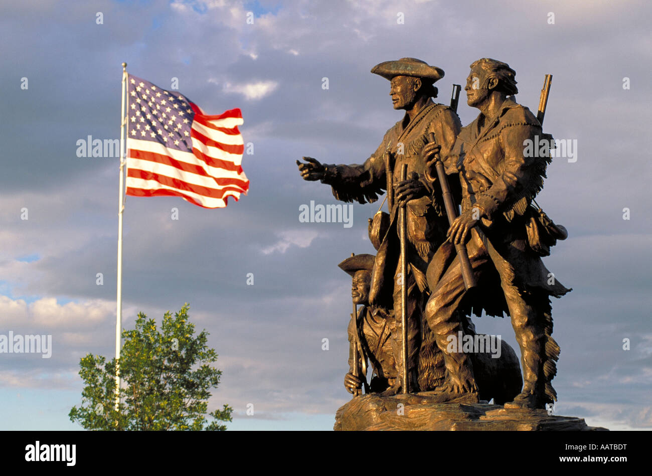 Elk263 3418 Montana Great Falls Lewis & Clark statue Explorers at the ...