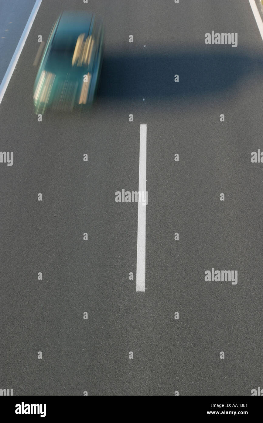 Blue car going fast hi-res stock photography and images - Alamy