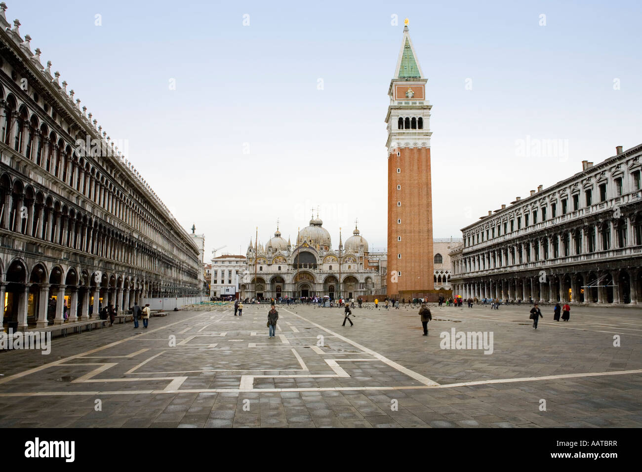 Venice Italy St Marks Square Piazza di San Marco with the Basilica ...