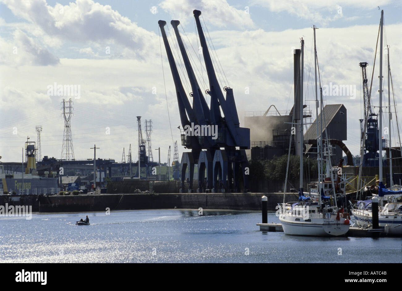 Old and New at the Wet Dock and Port of Ipswich Stock Photo - Alamy