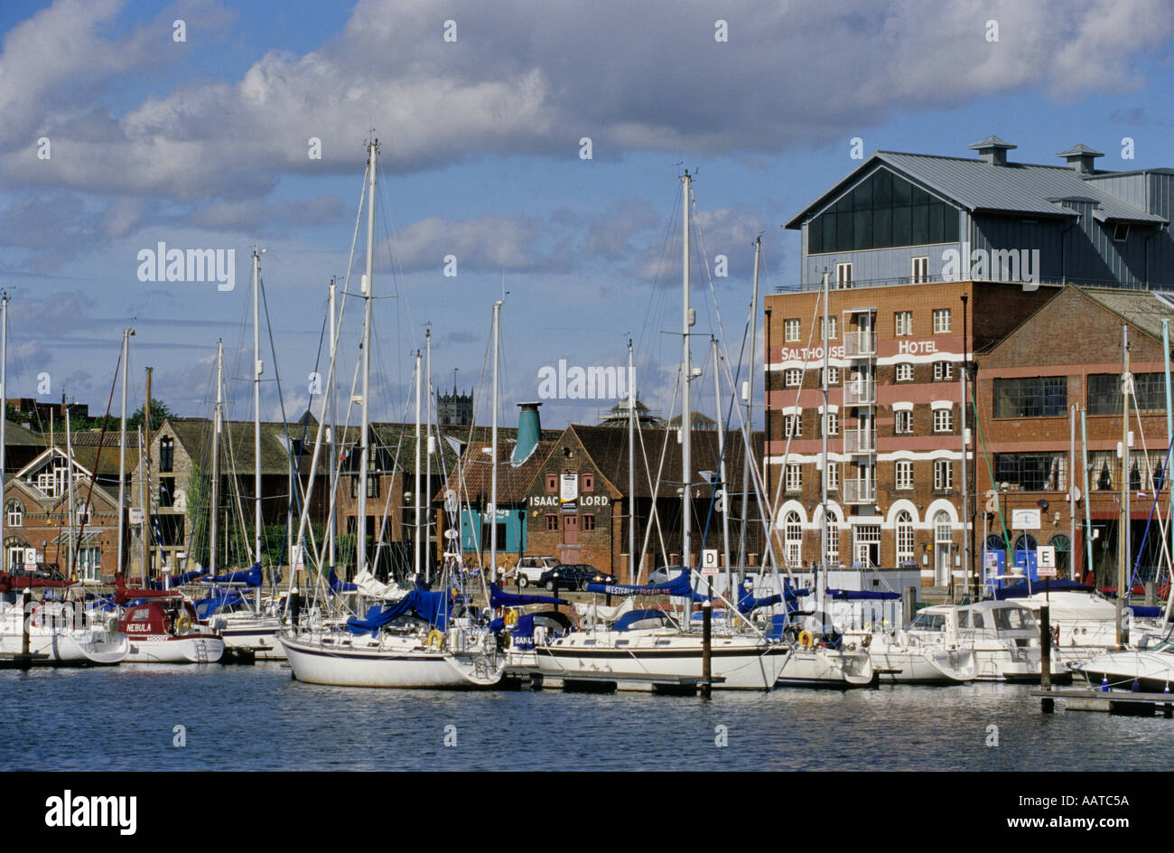 Quay Side along the Wet Dock at Ipswich Stock Photo - Alamy