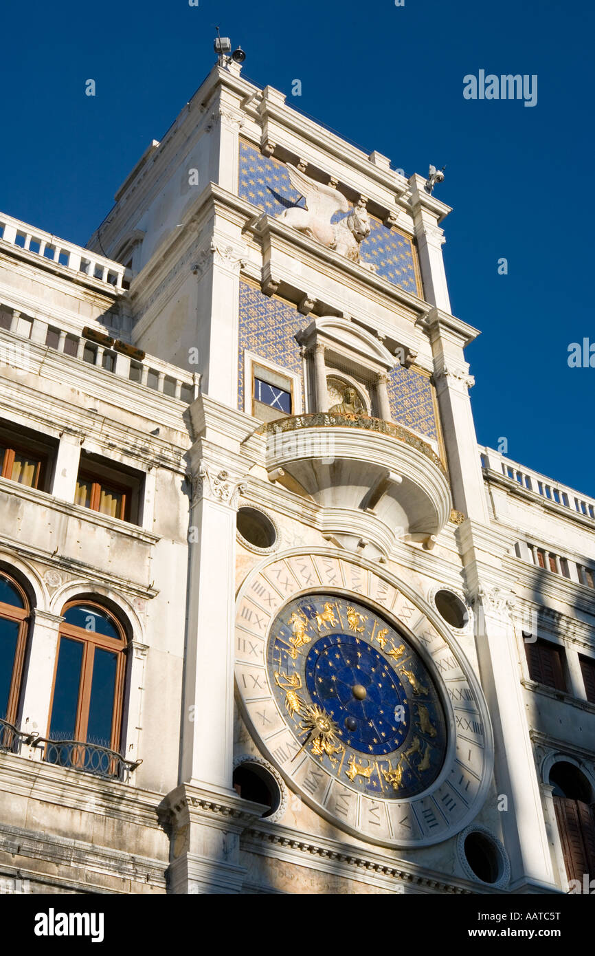 Venice Italy The Torre dell orologio the clock tower Stock Photo - Alamy