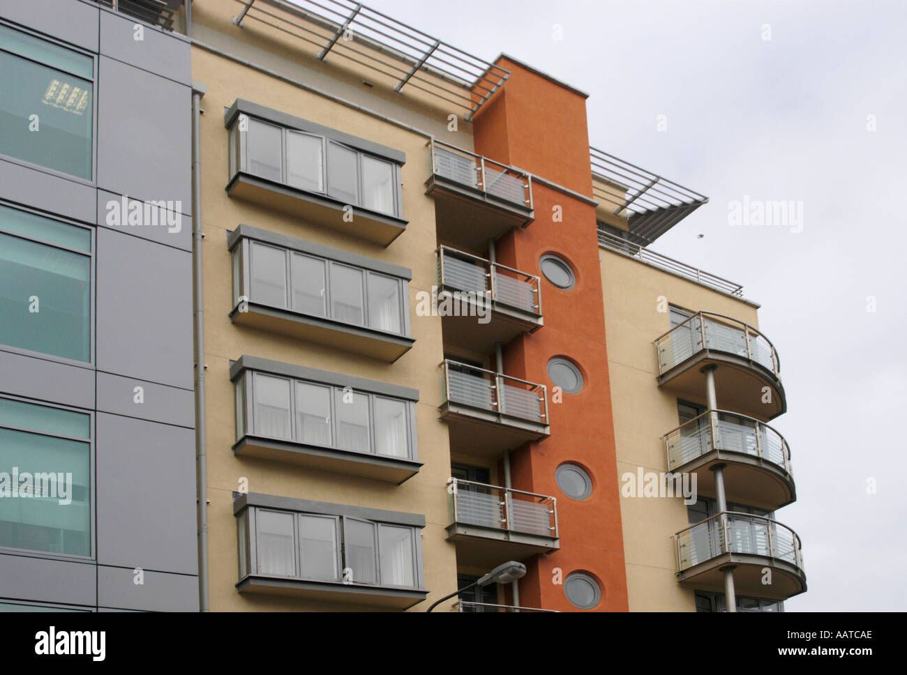 Unusual buildings on St Helier sea front in Jersey Stock Photo - Alamy
