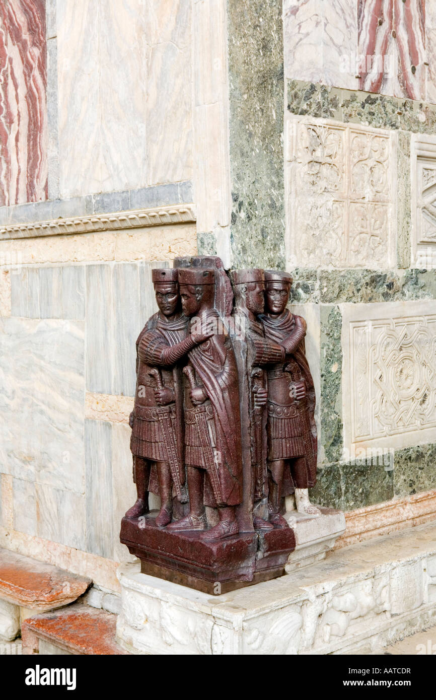 Venice Italy Basilica San Marco Porphyry Tetrarchs statue Stock Photo ...
