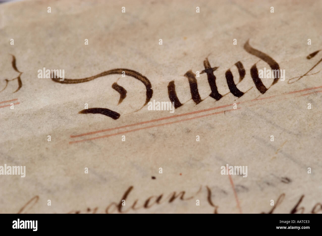 Handwritten archive document hi-res stock photography and images - Alamy