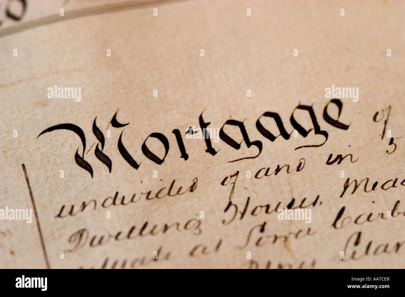 Nineteenth Century Legal Document Stock Photo - Alamy