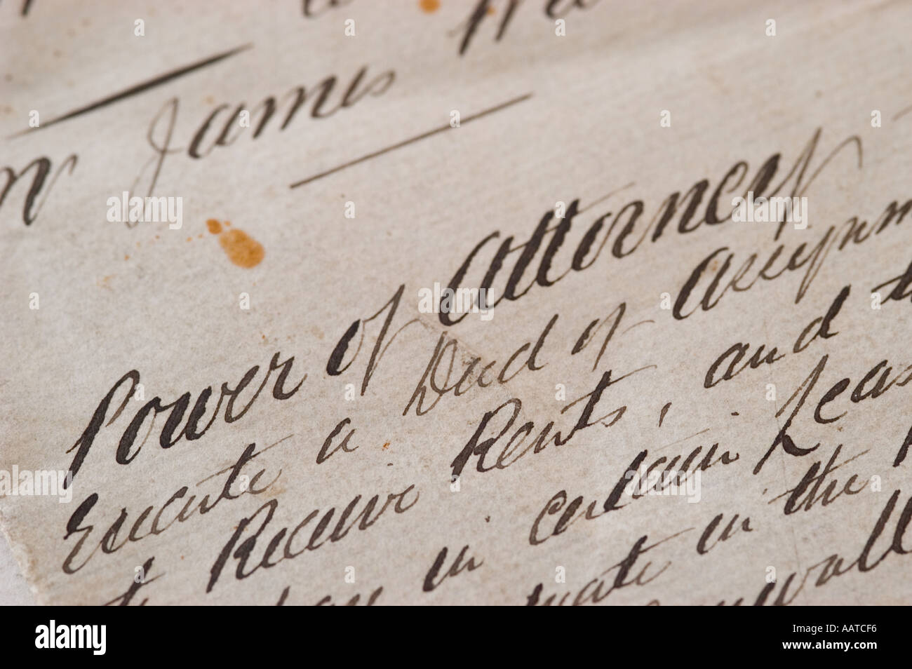 Nineteenth Century Legal Document Stock Photo - Alamy