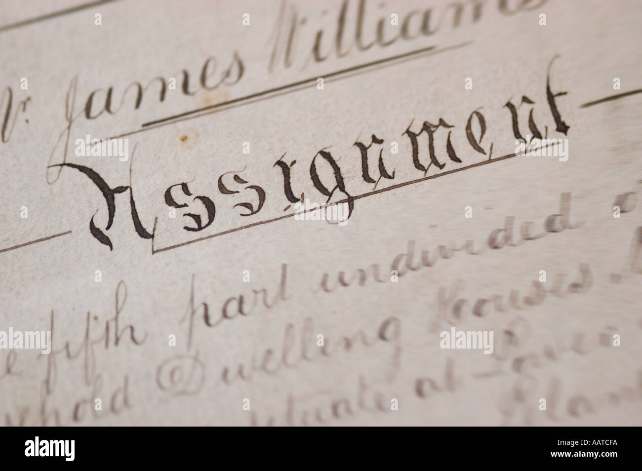 Nineteenth Century Legal Document Stock Photo - Alamy