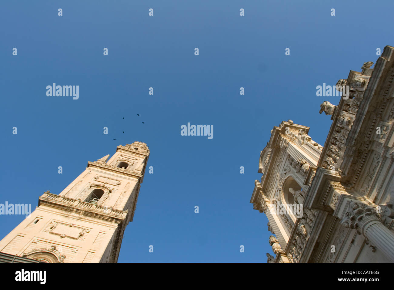Lecce cathedral and bell tower Stock Photo - Alamy