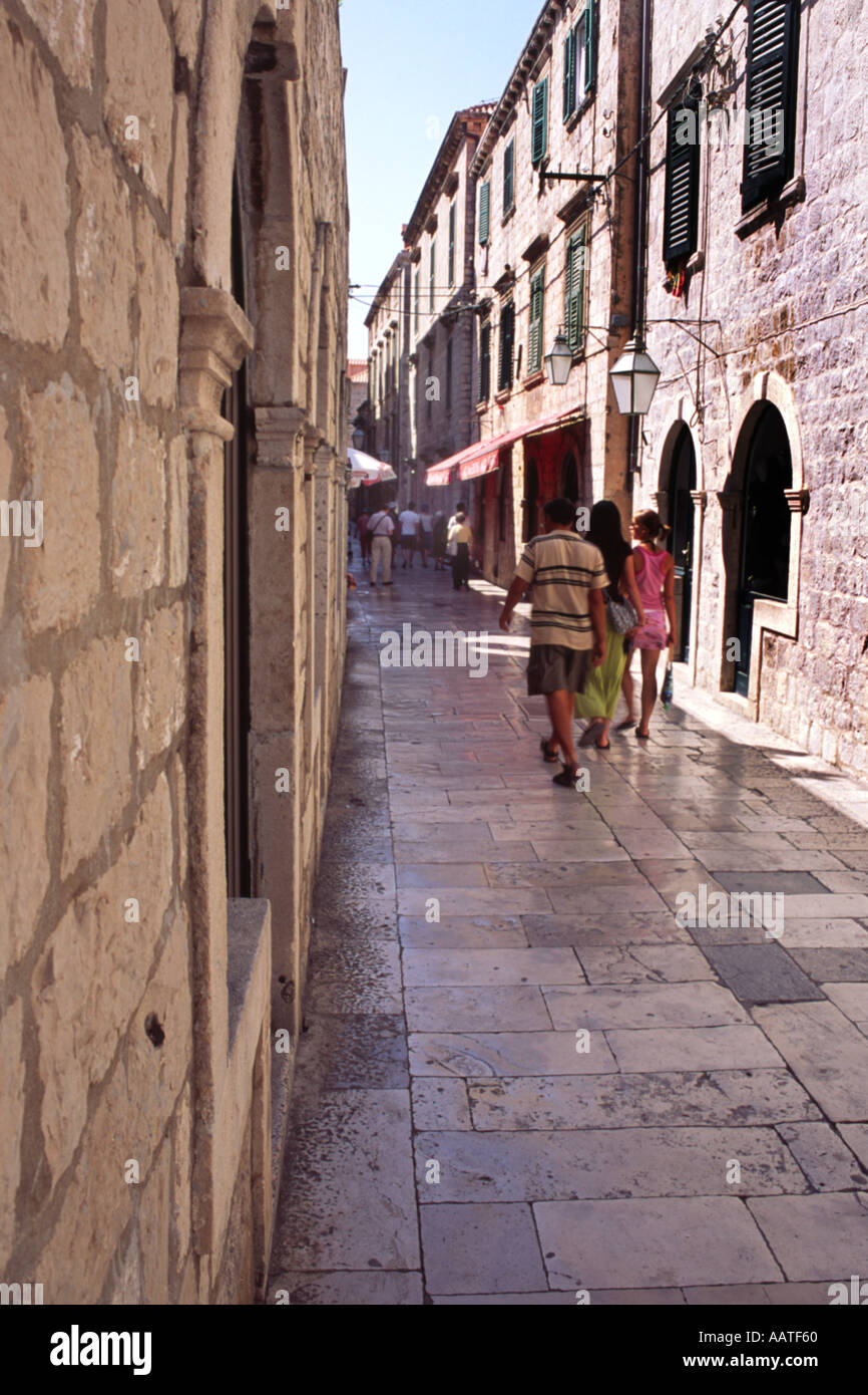 Marble Street Dubrovnik Croatia Formerly Yugoslavia Stock Photo - Alamy