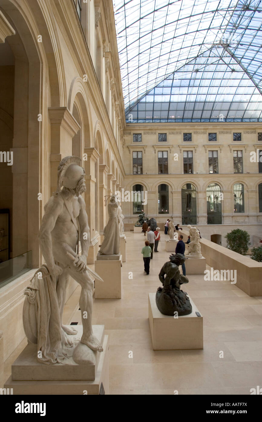 Exhibition gallery, Louvre, Paris Stock Photo - Alamy