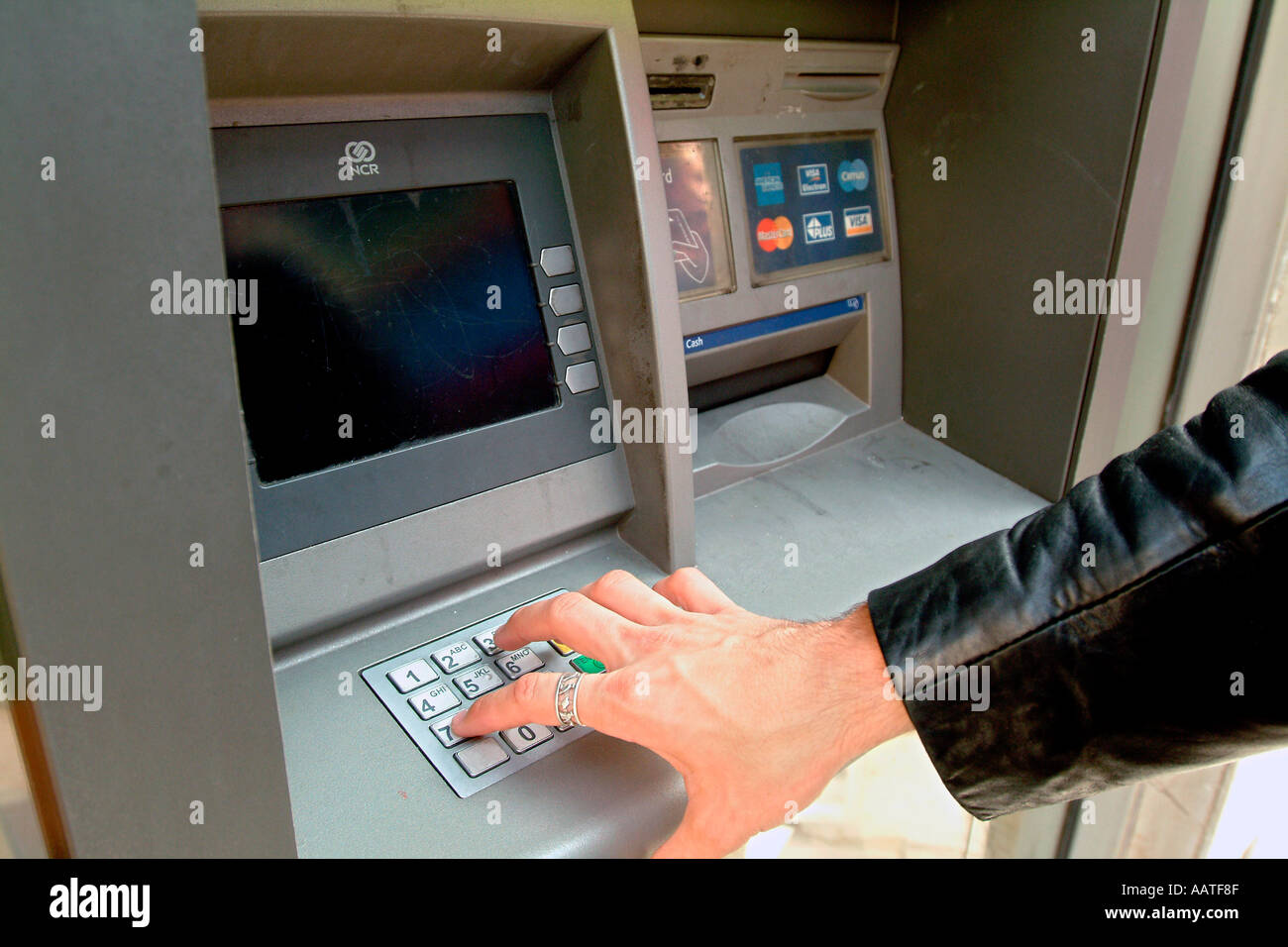 ATM London England UK Stock Photo - Alamy