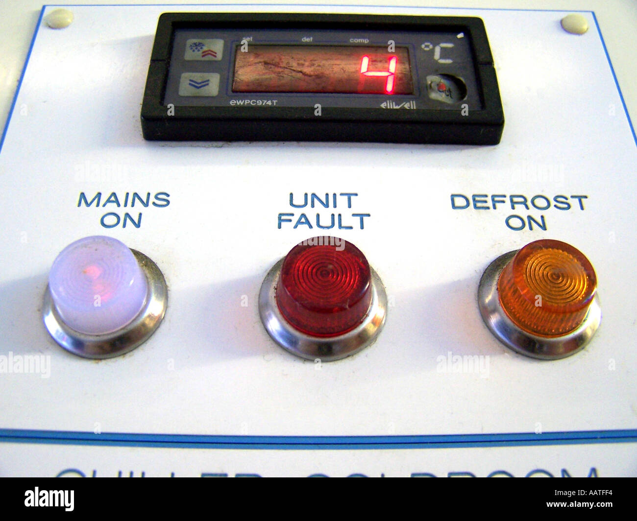 Chiller control switch on a freezer Stock Photo - Alamy