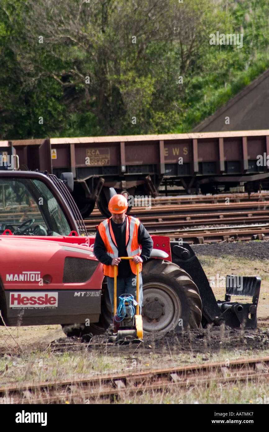 Trackside improvements and repairs Horbury Bridge Men working to repair ...