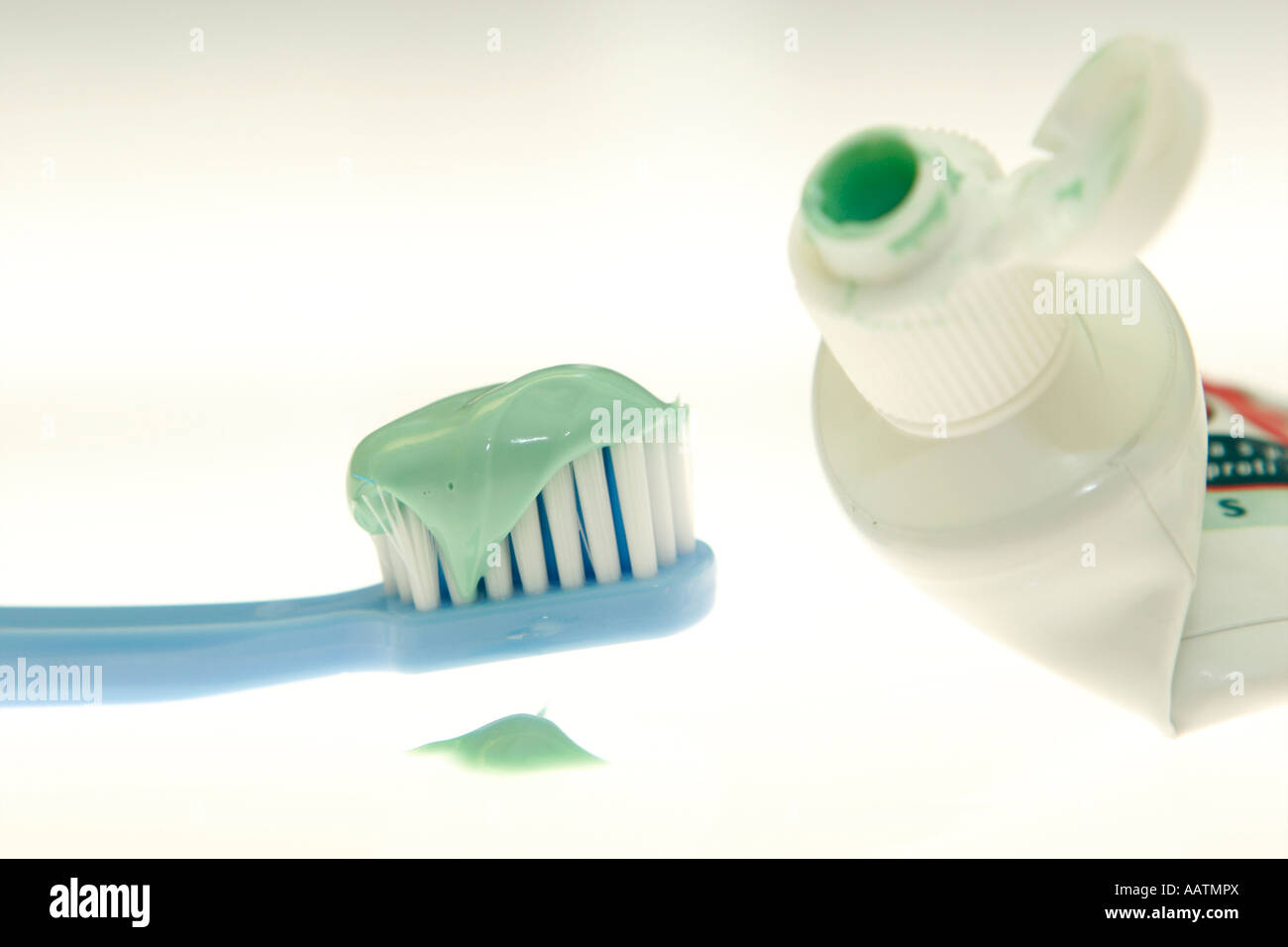 Toothbrush and Tooth Paste Stock Photo - Alamy
