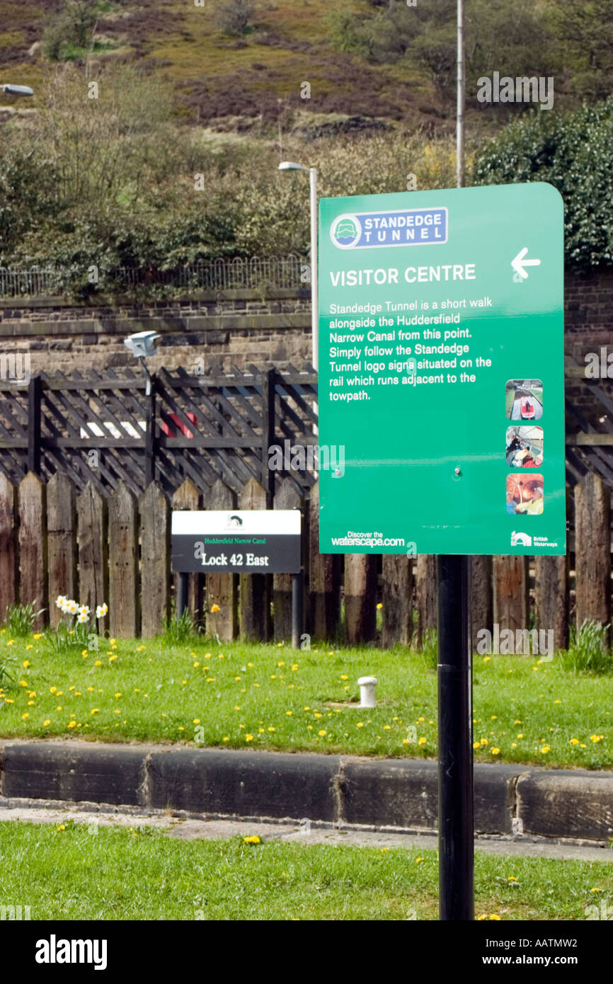 Sign for Tunnel End Marsden Stock Photo - Alamy