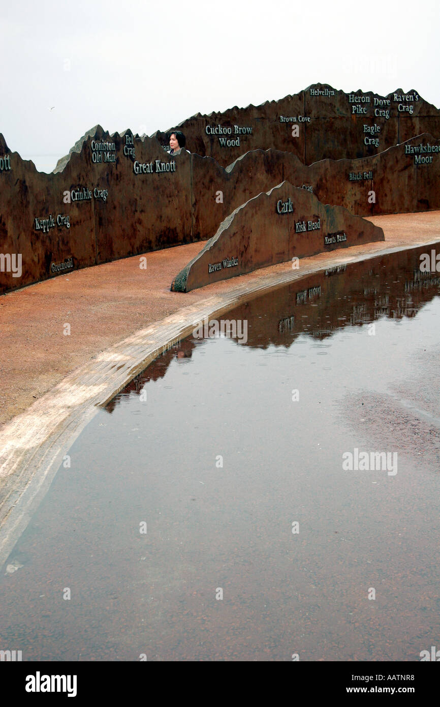 Three dimensional sculpted map of Morecambe bay Stock Photo - Alamy
