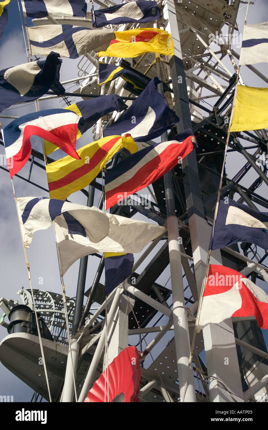HMS Belfast Flags Stock Photo - Alamy