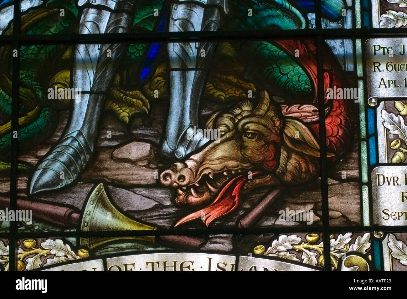 Stained Glass St Peter s Church Sark Stock Photo - Alamy