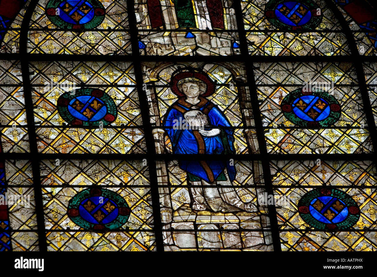 Stained glass window, Chartres cathedral, France Stock Photo - Alamy