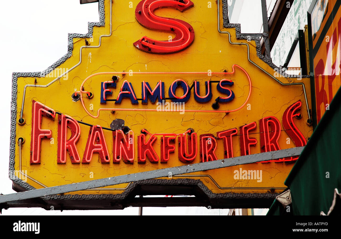 Franks Sign at Coney Island Stock Photo - Alamy