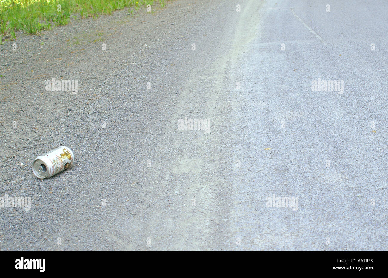 Can in the road Stock Photo - Alamy