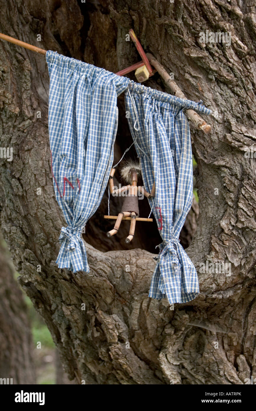 Children's puppet theatre made in tree Stock Photo - Alamy