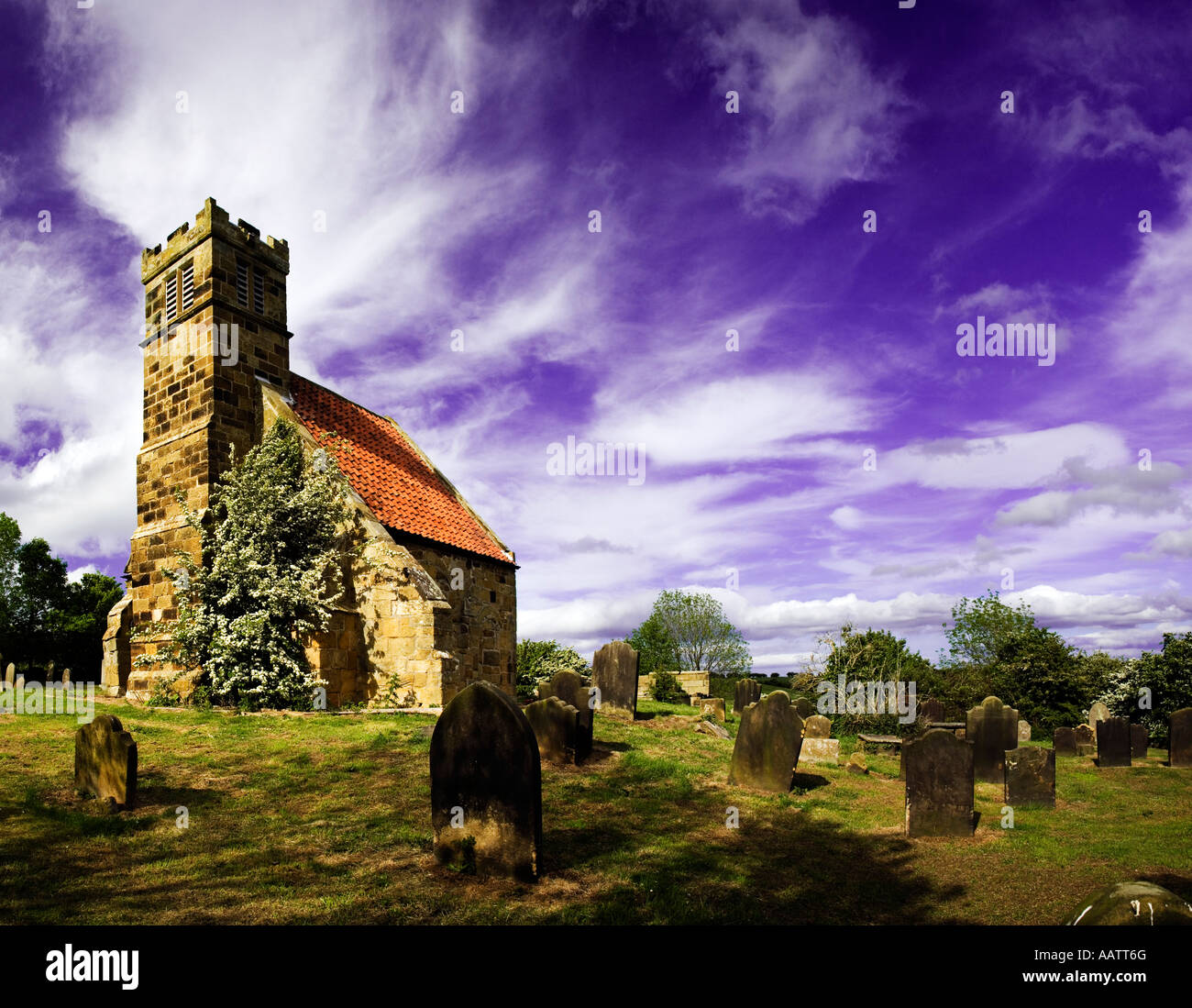 St Andrews Little Church Upleatham near Saltburn Cleveland Stock Photo ...