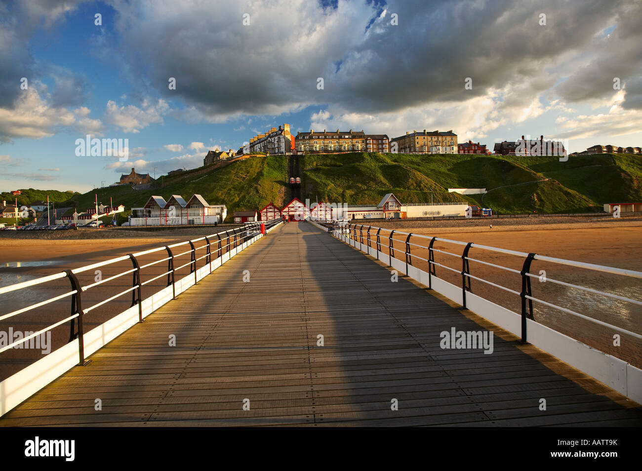 The Deck Saltburn Pier Redcar and Cleveland England Stock Photo - Alamy