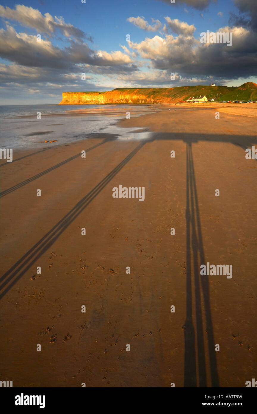 Saltburn Pier and Huntcliff at Sunset Redcar and Cleveland England ...