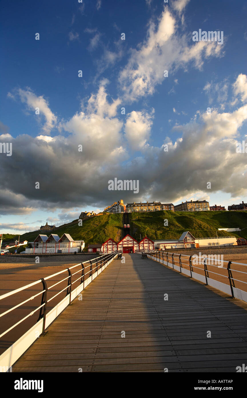 The Deck Saltburn Pier Redcar and Cleveland England Stock Photo - Alamy