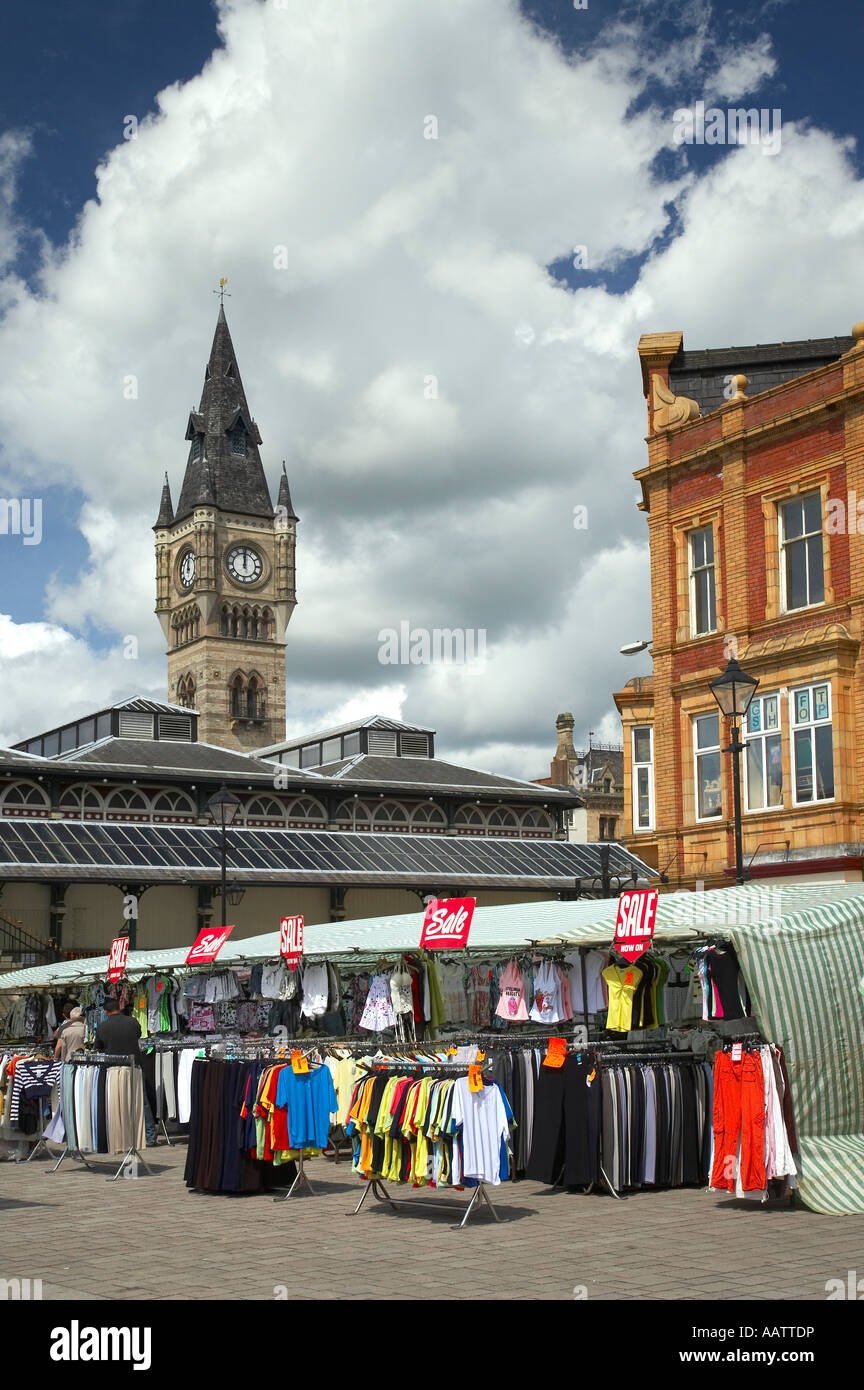 Market Day Darlington Town Centre in the Tees Valley North East England ...