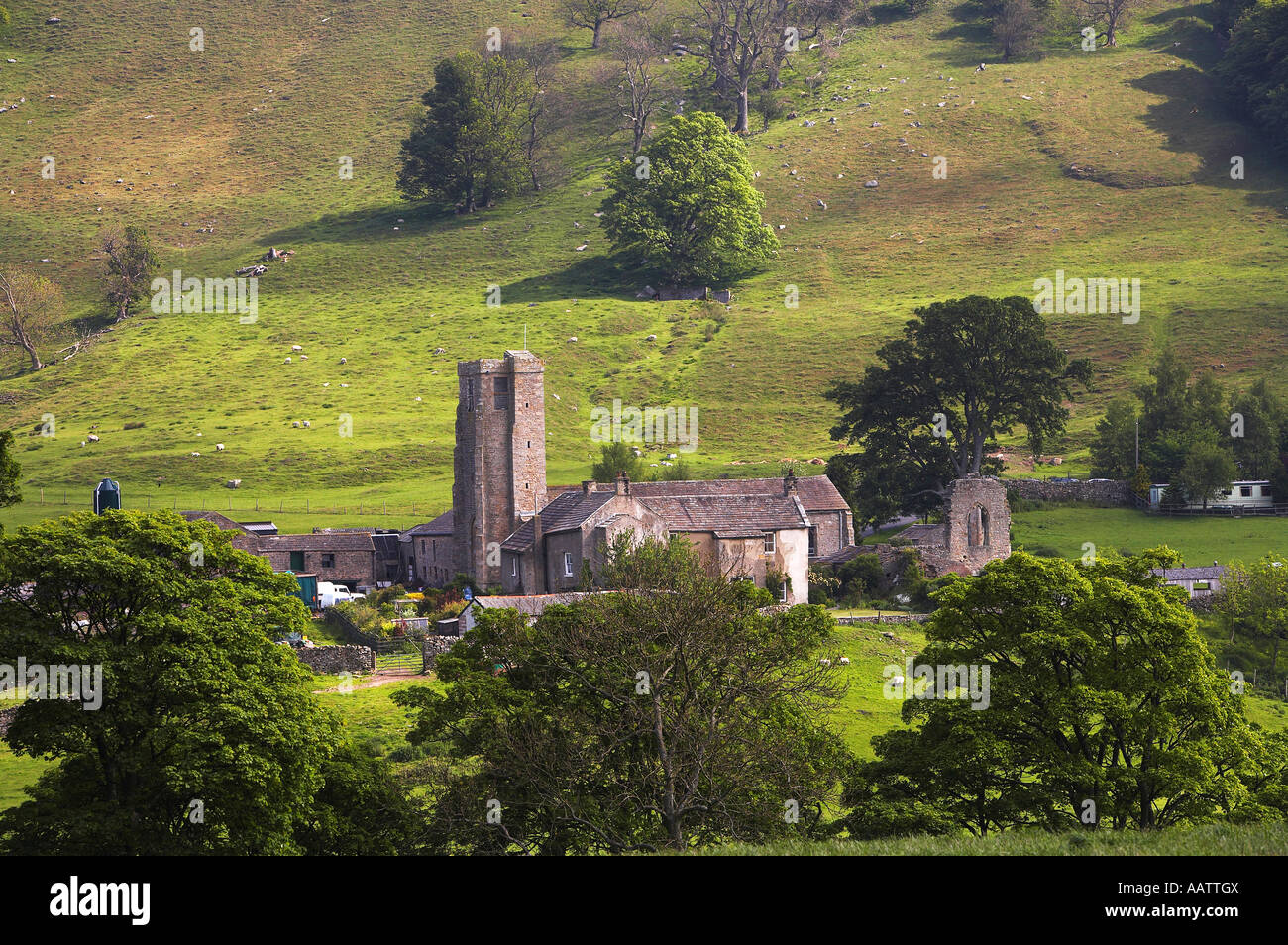 Marrick Priory remains Swaledale near Richmond North Yorkshire Stock ...