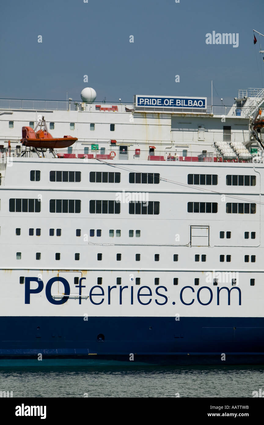 P & O ferry Pride of Bilbao in port at Santurtzi, Pais Vasco, Spain ...
