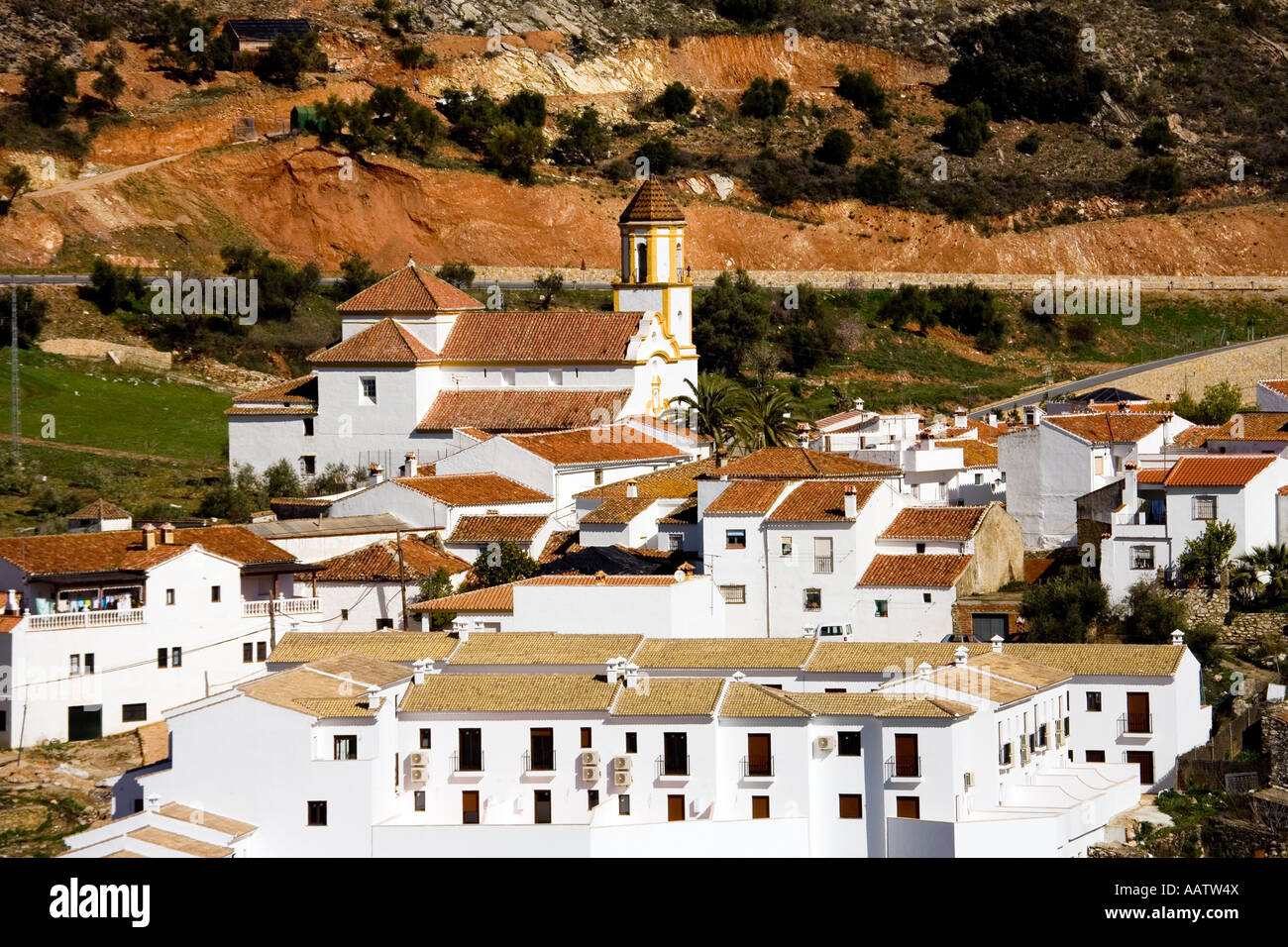 Atajate a white hill village Ronda Province Andalucia Spain Stock Photo ...