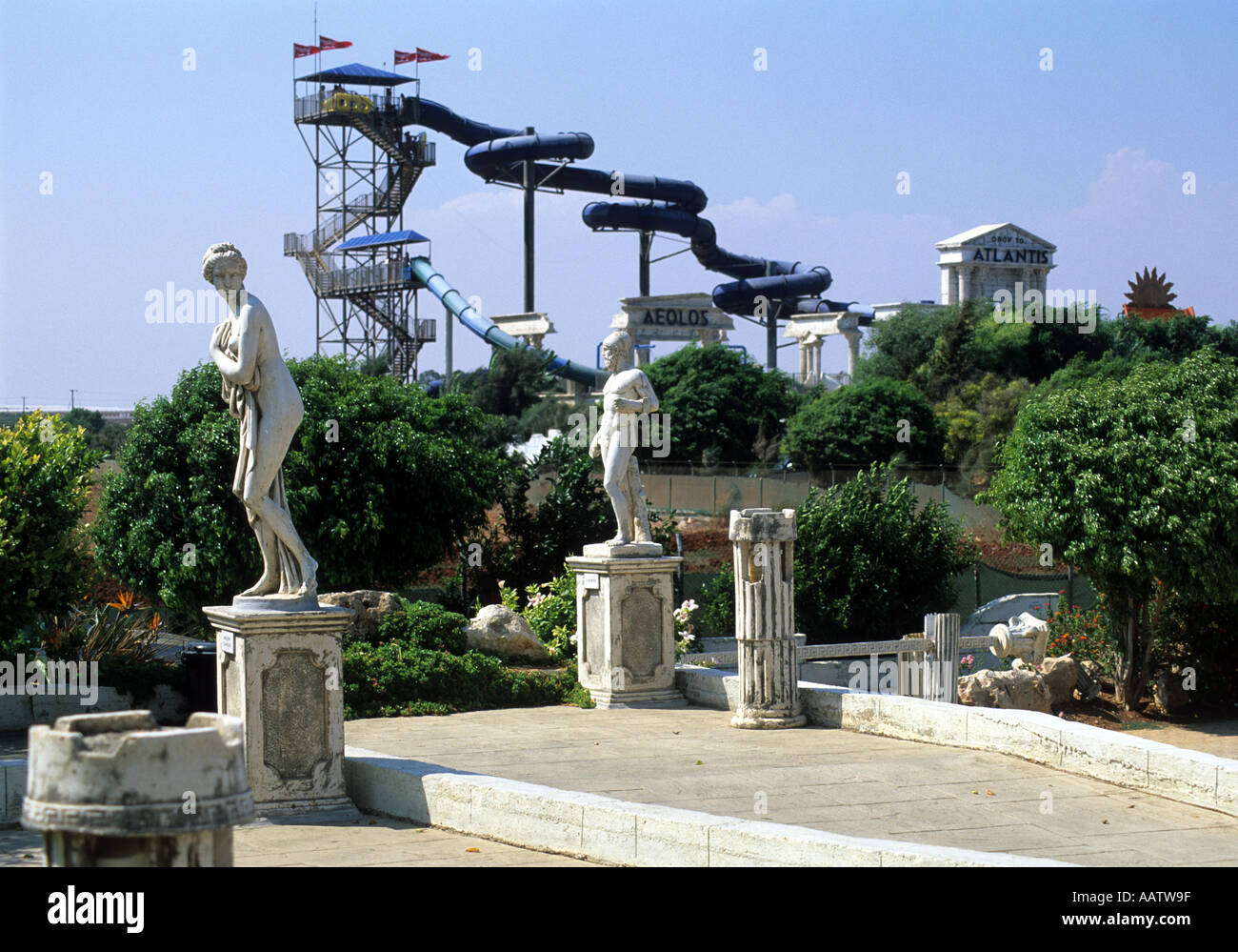 Waterslide park Cyprus Mediterranean Stock Photo - Alamy