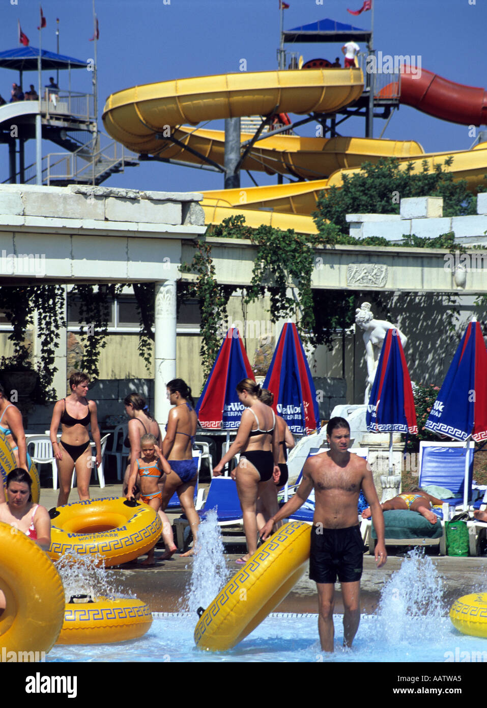 Waterslide park Cyprus Mediterranean Stock Photo - Alamy