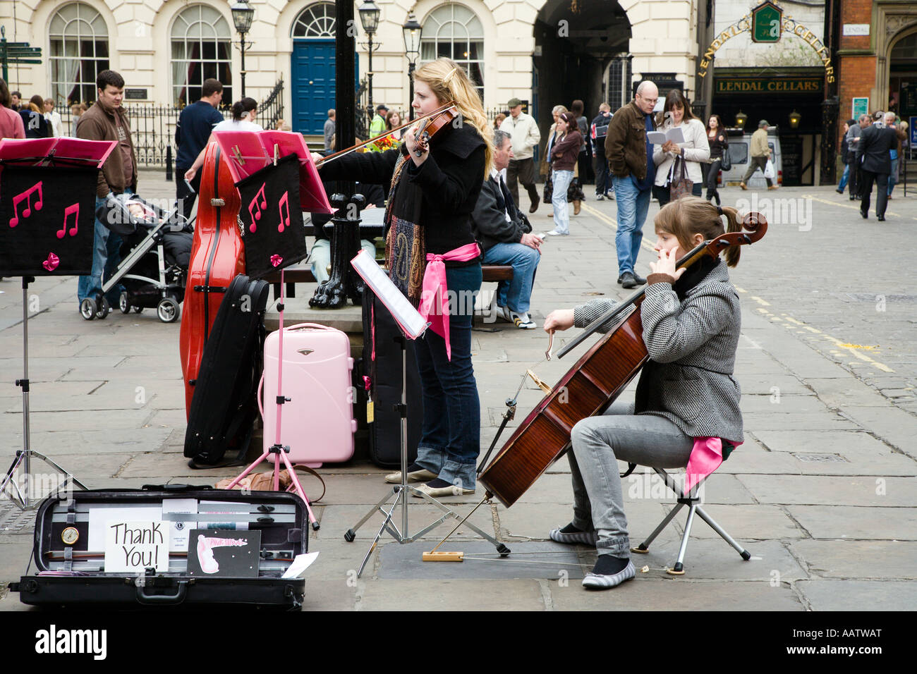Buskers York City Centre Yorkshire Stock Photo - Alamy