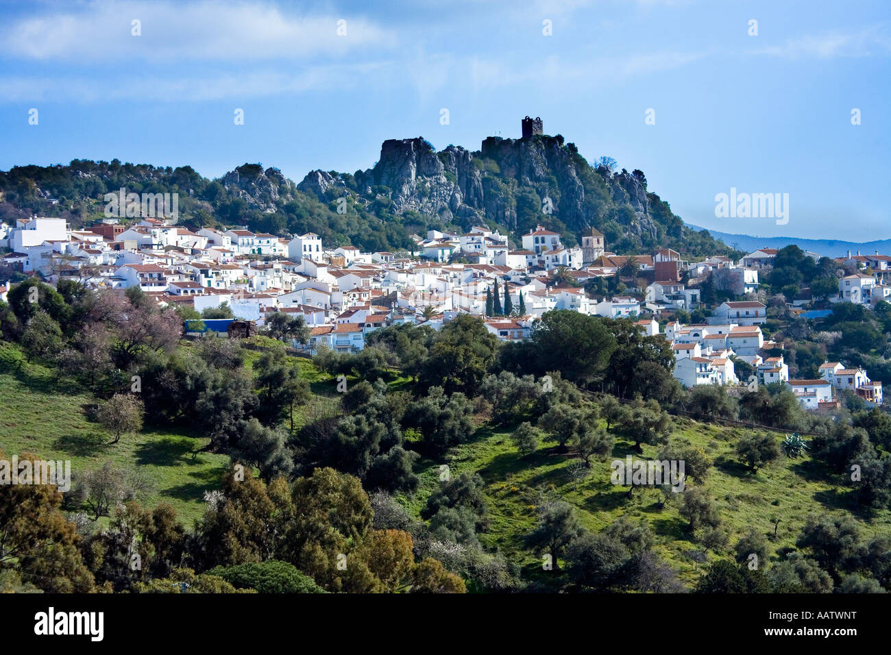 Gaucin a white hill village in Andalucia Spain Stock Photo - Alamy