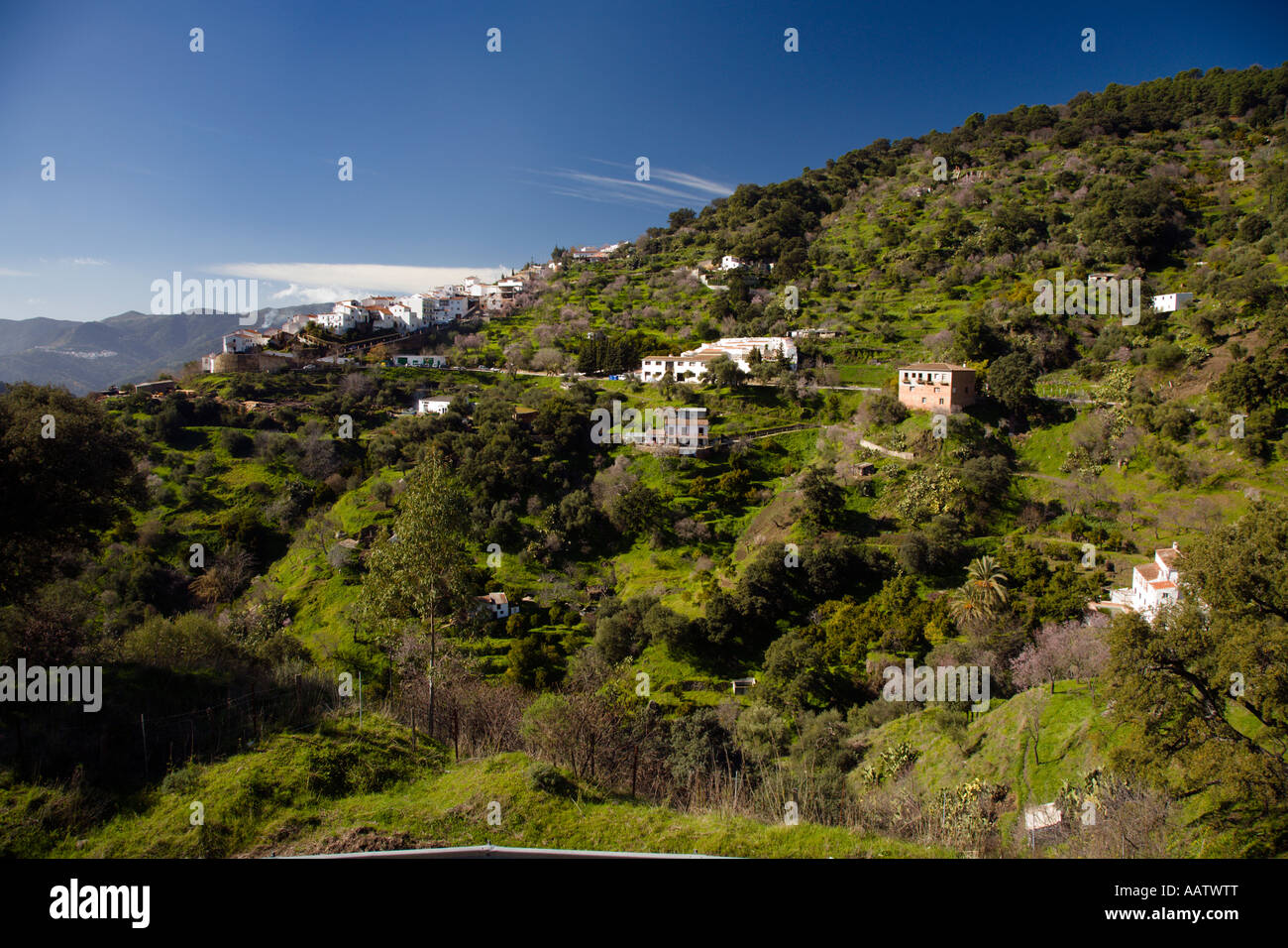 Jubrique a white Spanish Hill Village in Andalucia Spain Stock Photo ...