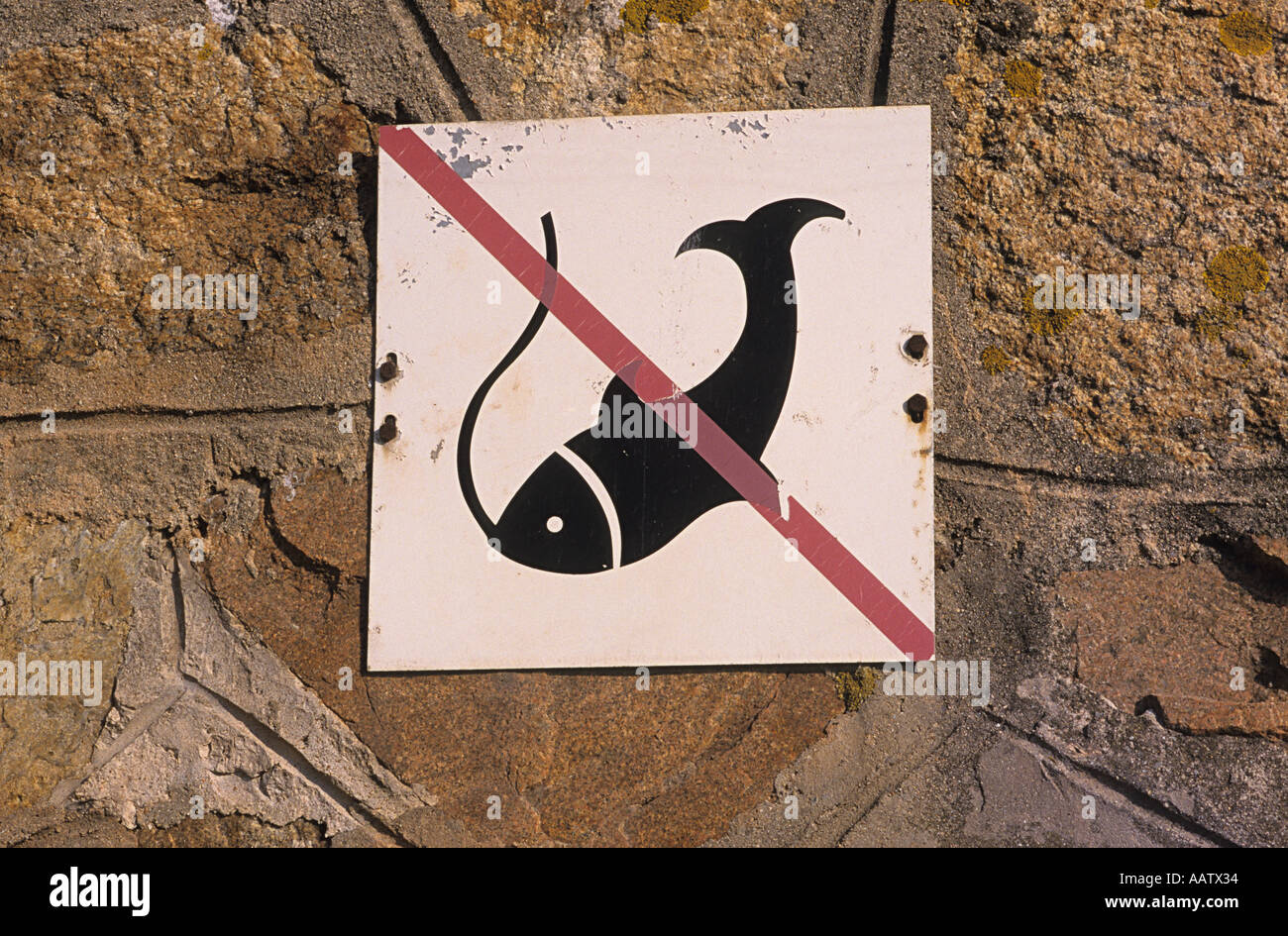 no fishing placard Stock Photo - Alamy
