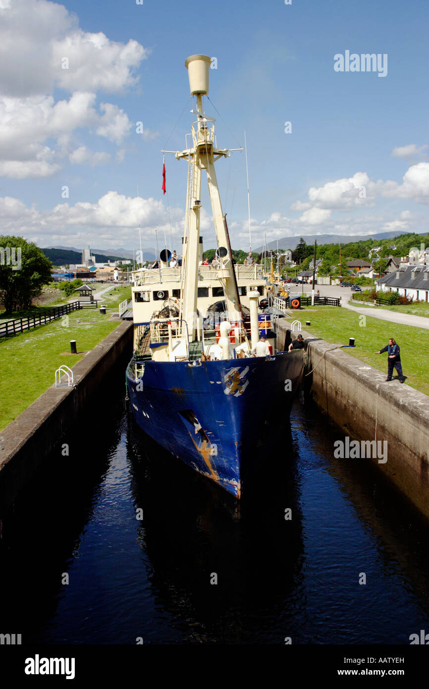 Ship In Lock Fort William Stock Photos & Ship In Lock Fort William ...