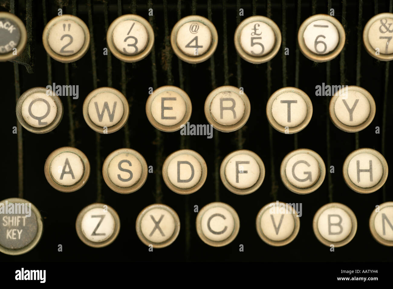 Manual Typewriter Keys Stock Photo - Alamy