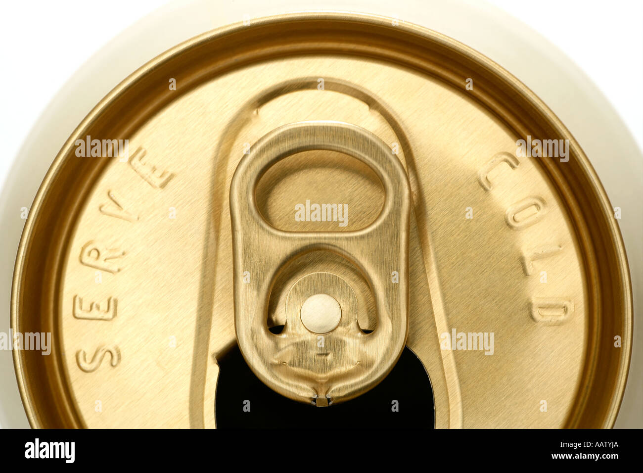 Golden Ring Pull Can Stock Photo - Alamy