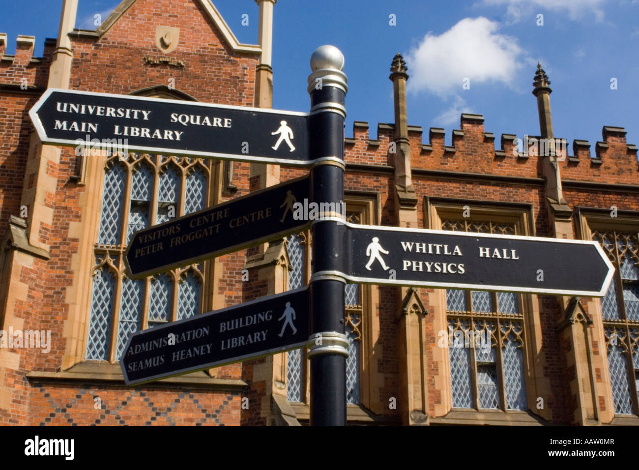 Signpost university sign hi-res stock photography and images - Alamy