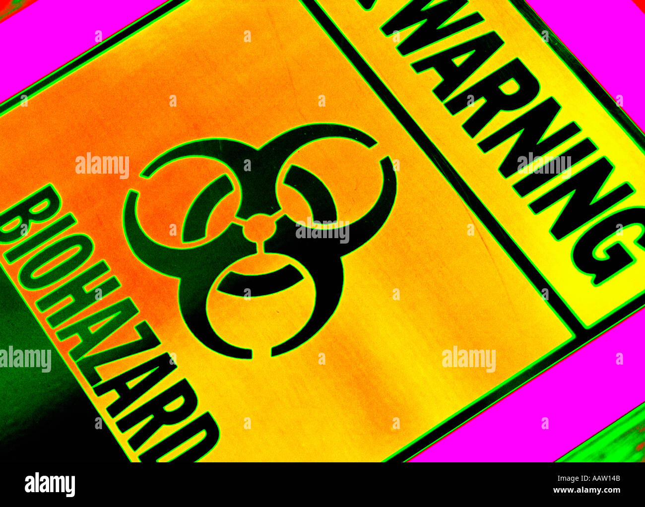 Warning biohazard sign Stock Photo - Alamy
