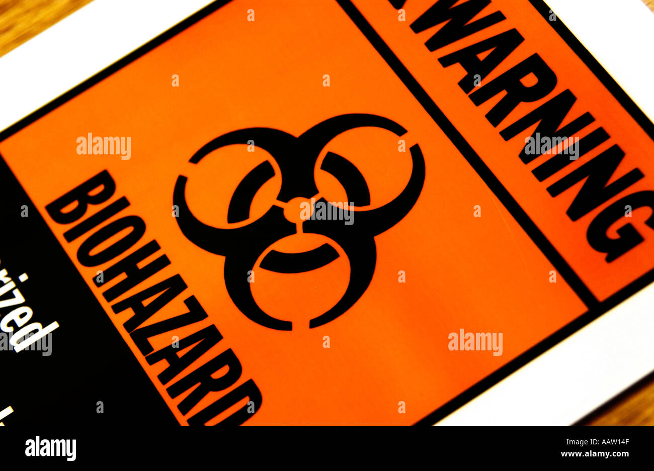 Warning biohazard sign Stock Photo - Alamy